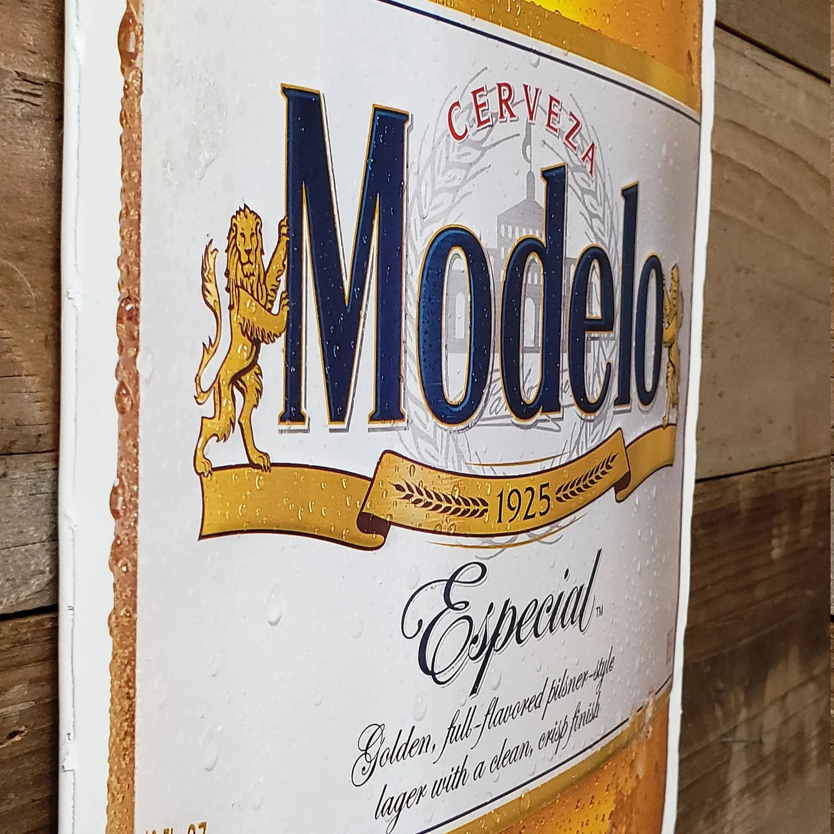 Modelo Bottle Embossed and Shaped Metal Sign – Iron Forged Tavern