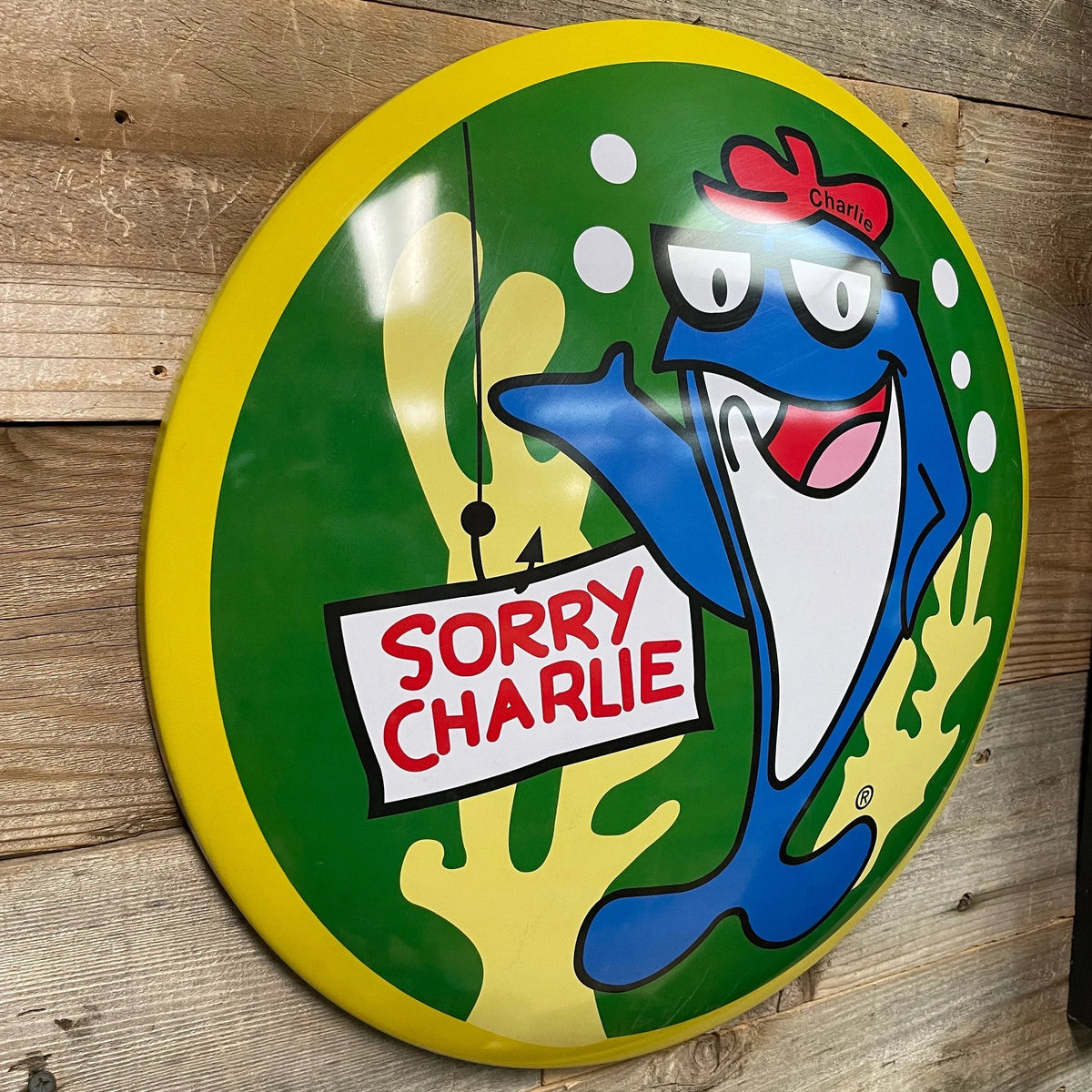 Sorry Charlie Star Kist Tuna Advertisement Logo Round Domed Shaped Met ...