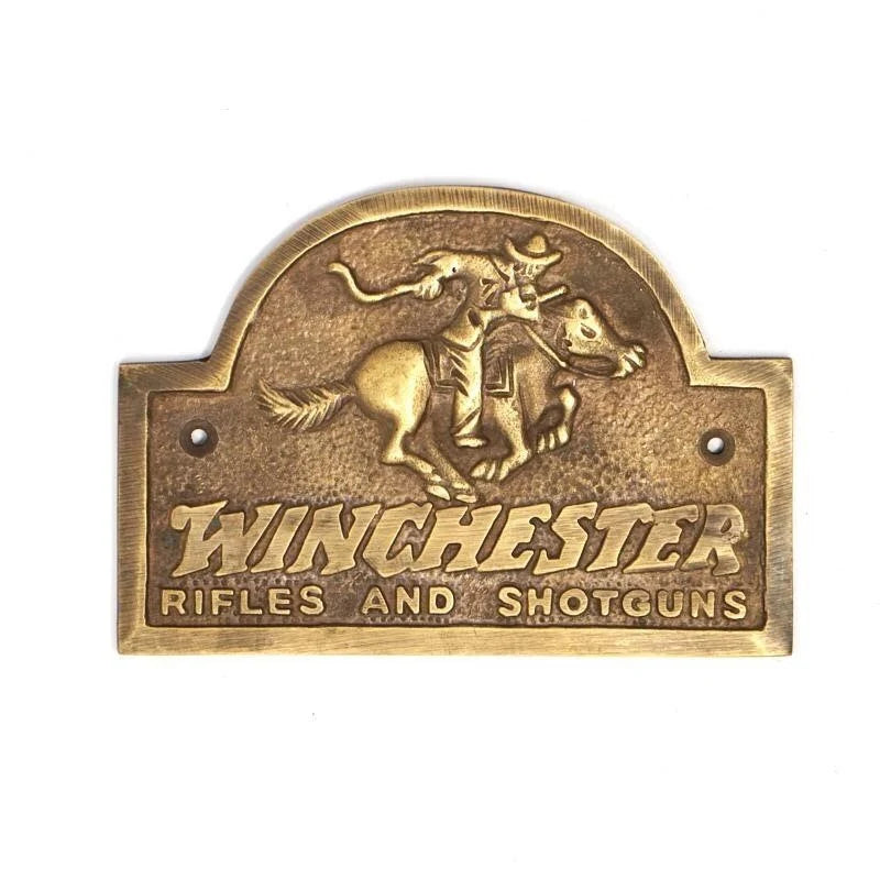 Winchester Rifles and Shotguns Solid Brass Plaque with Antique Finish ...